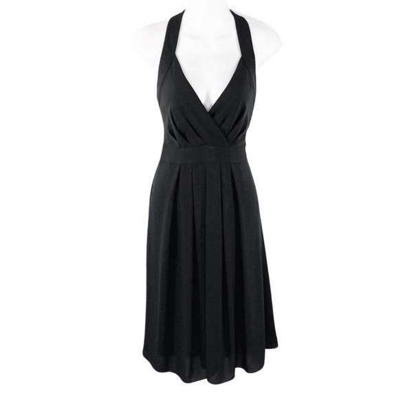 Theory | Dresses | Theory Kita Black Pleated Halter Midi Dress 4 Jj9 ...